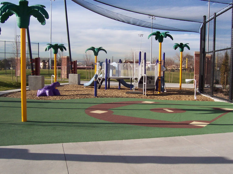 colored rubber granulate playground | sbr or epdm pour in place